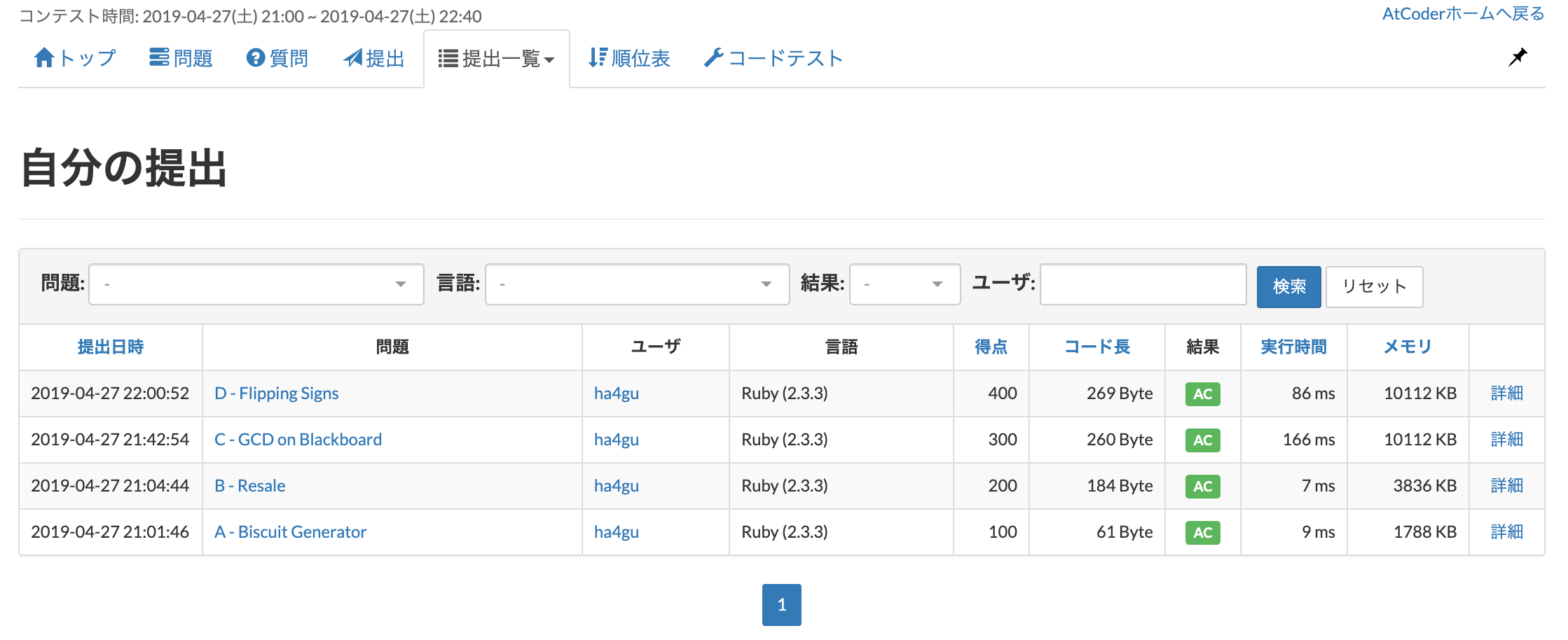 AtCoderで緑色になりました！ - NERIMA DAMANSARA